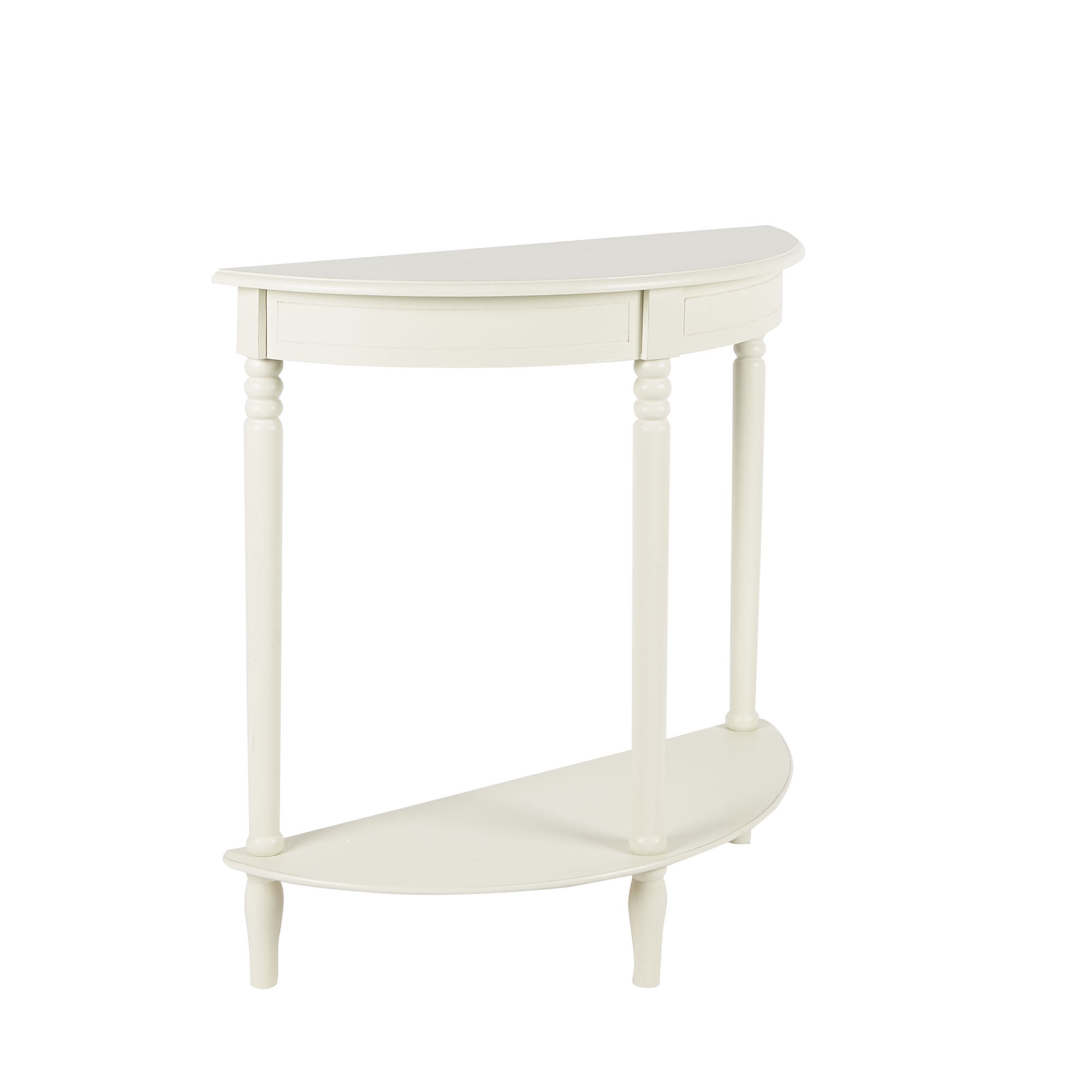 Simplify Half Round Wood Accent Table - Antique White Finish - Walmart.com