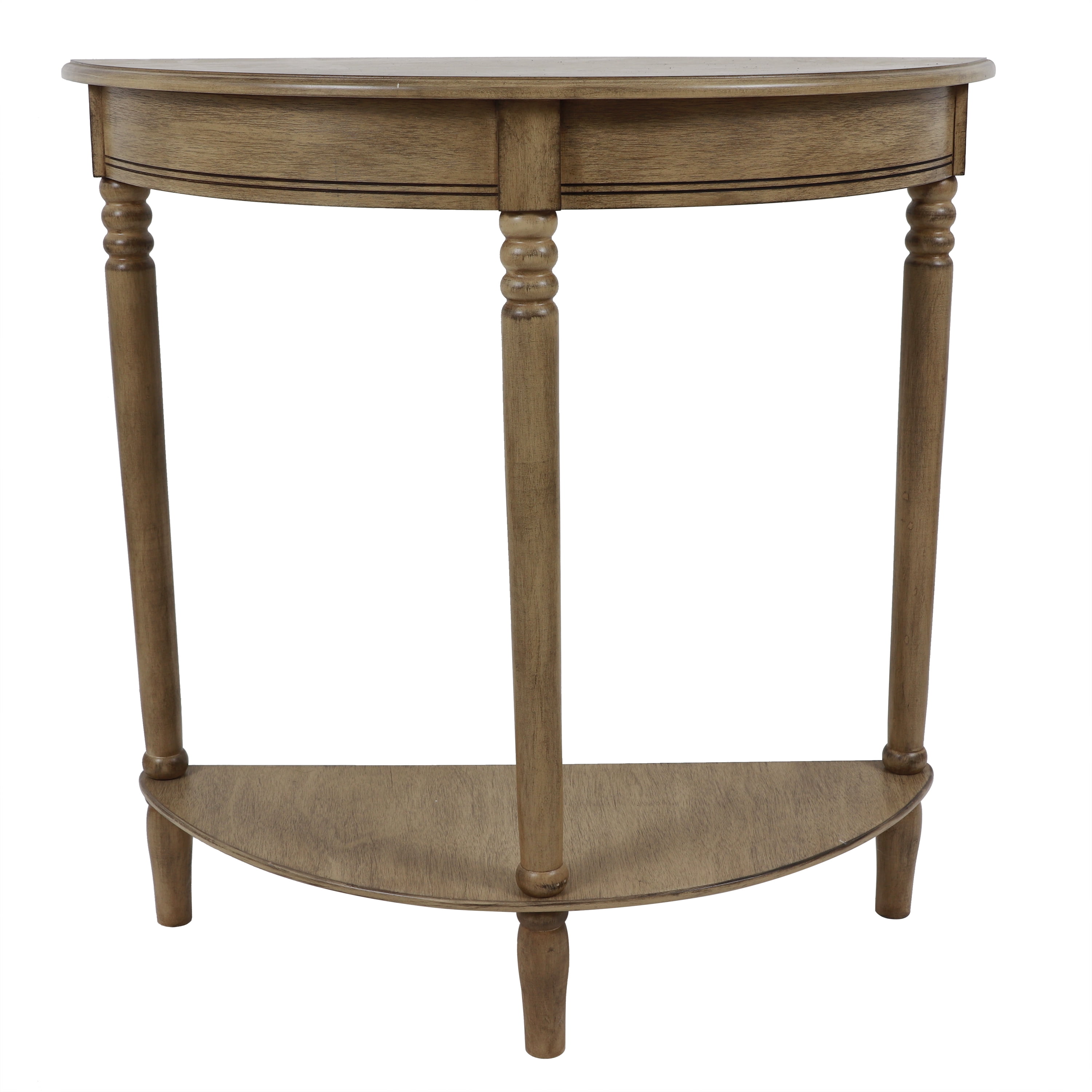 Simplify Half Round Wood Accent Table, Painted Sahara Finish - Walmart.com
