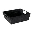 Simplify Large Woven Storage Shelf Basket Bin in Black - Walmart.com