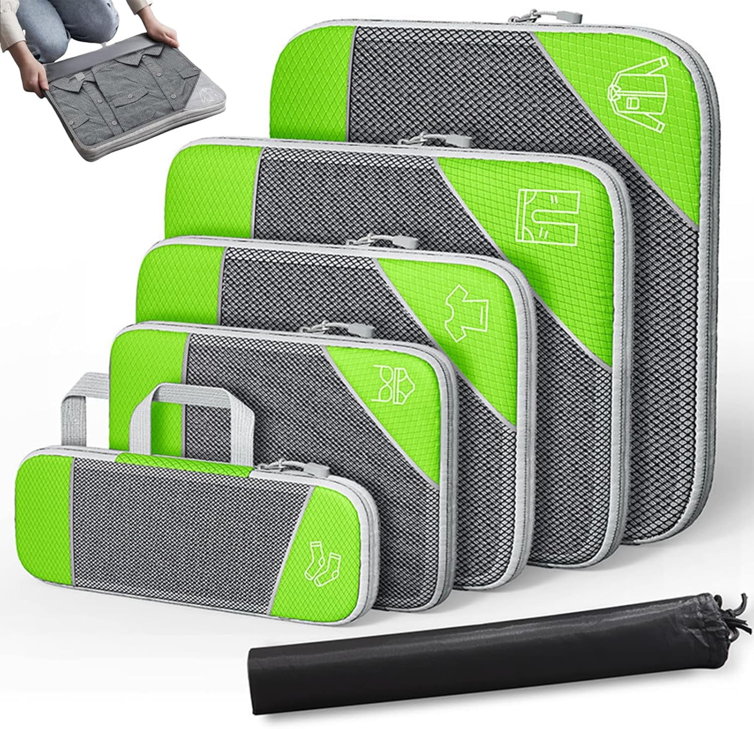 Simplify Living Compression Packing Cubes for Travel, Suitcase ...