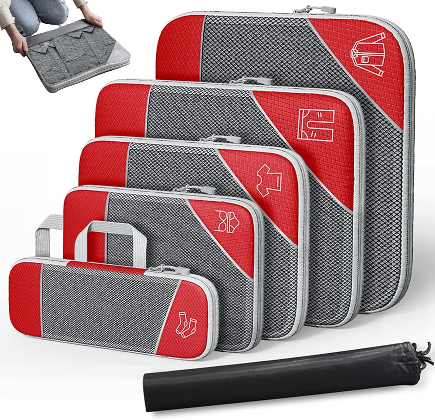 Simplify Living Compression Packing Cubes for Travel, Suitcase ...