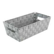 Simplify 2 Pack Large Woven Shelf Storage Basket in Grey - Walmart.com