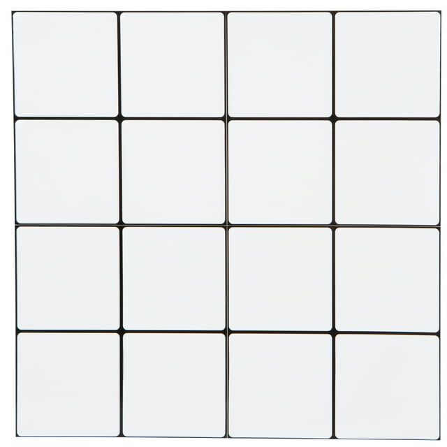 Simplify Peel & Stick Epoxide Wall Tile 4 Pack in Mini Square White ...