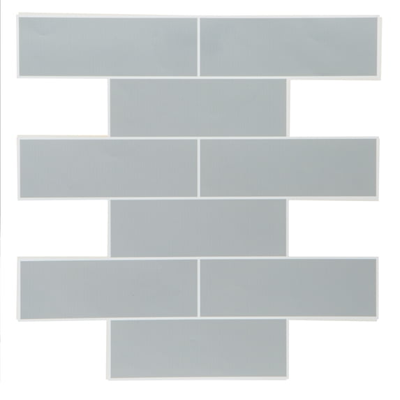 Simplify Peel & Stick Epoxide Wall Tile 4 Pack in Subway Tile Grey ...