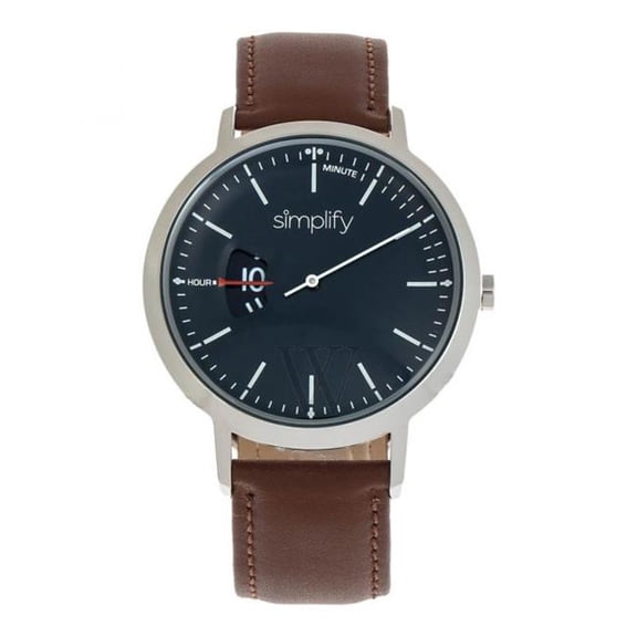 Simplify The 6500 Leather-Band Watch - Walmart.com