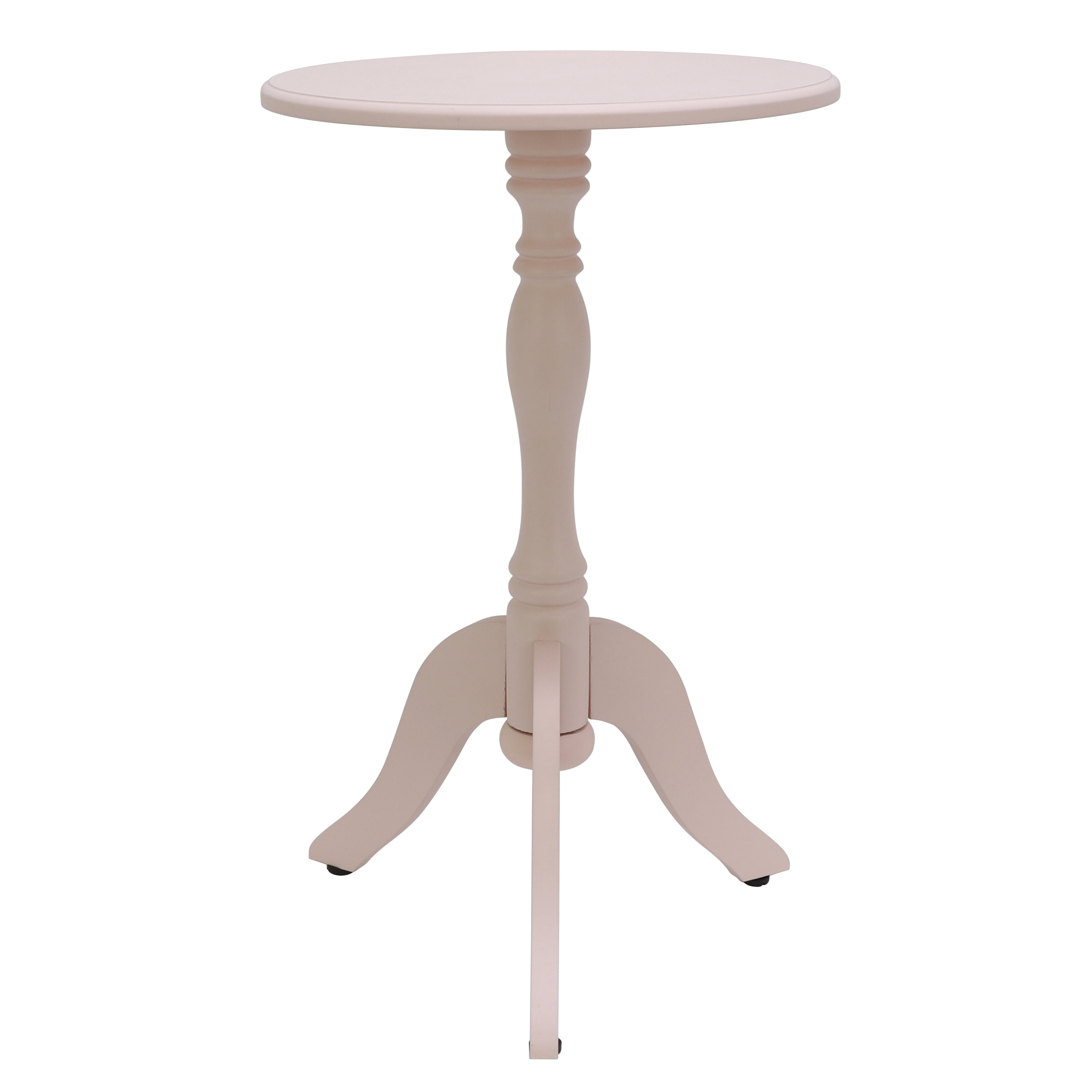 Simplify Small Pedestal Wood Accent Table, Rosie Mae Finish - Walmart.com