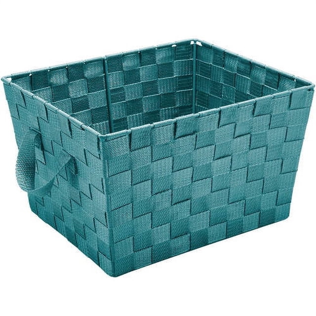 Simplify Small Woven Fabric Storage Basket in Sapphire - Walmart.com