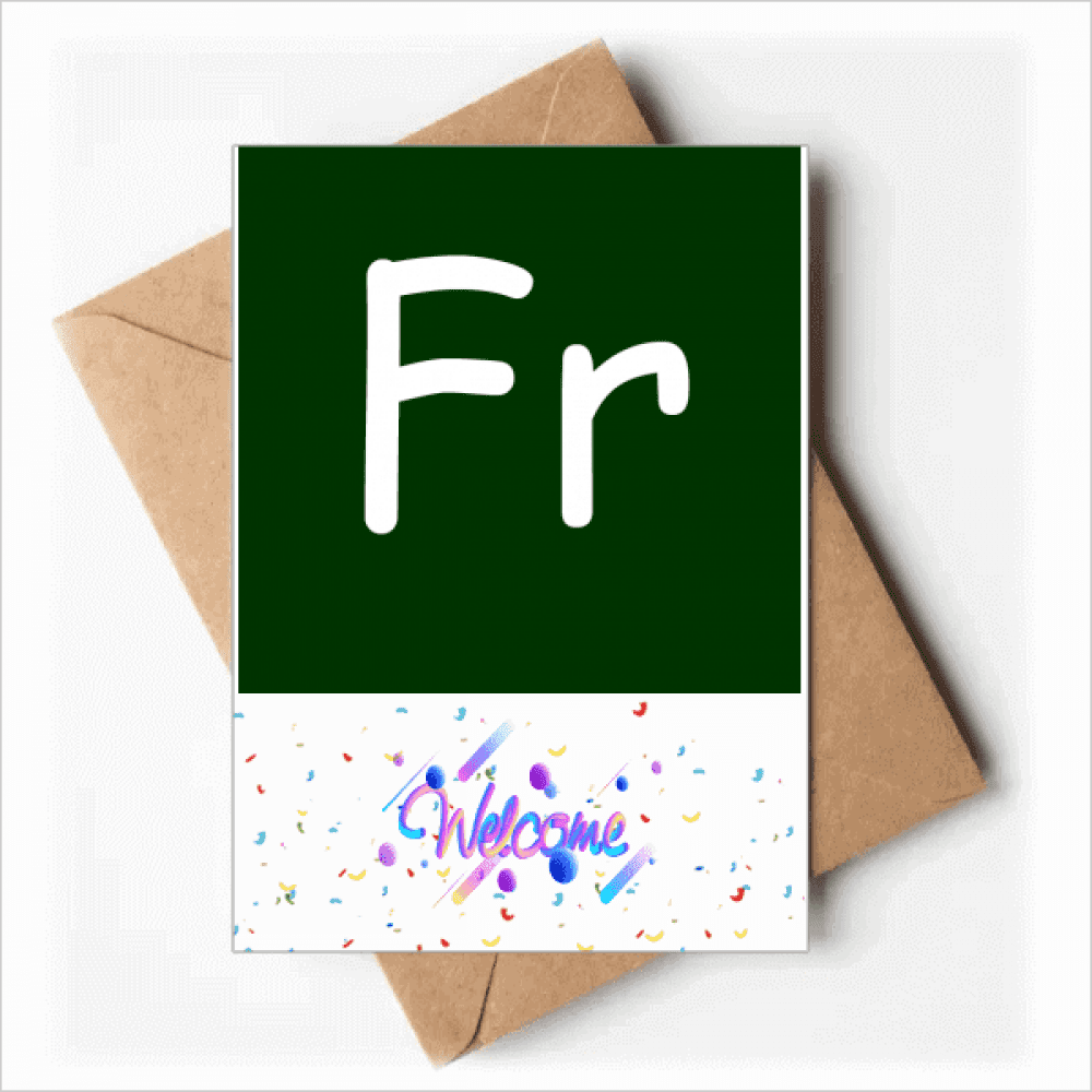 Simplistic France Currency Symbol FRF Welcome Back Greeting Cards Envelopes Blank - Walmart.com