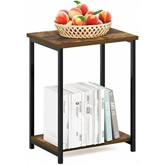 Simplistic Metal Frame End Table, 1-Pack, Amber Pine - Walmart.com