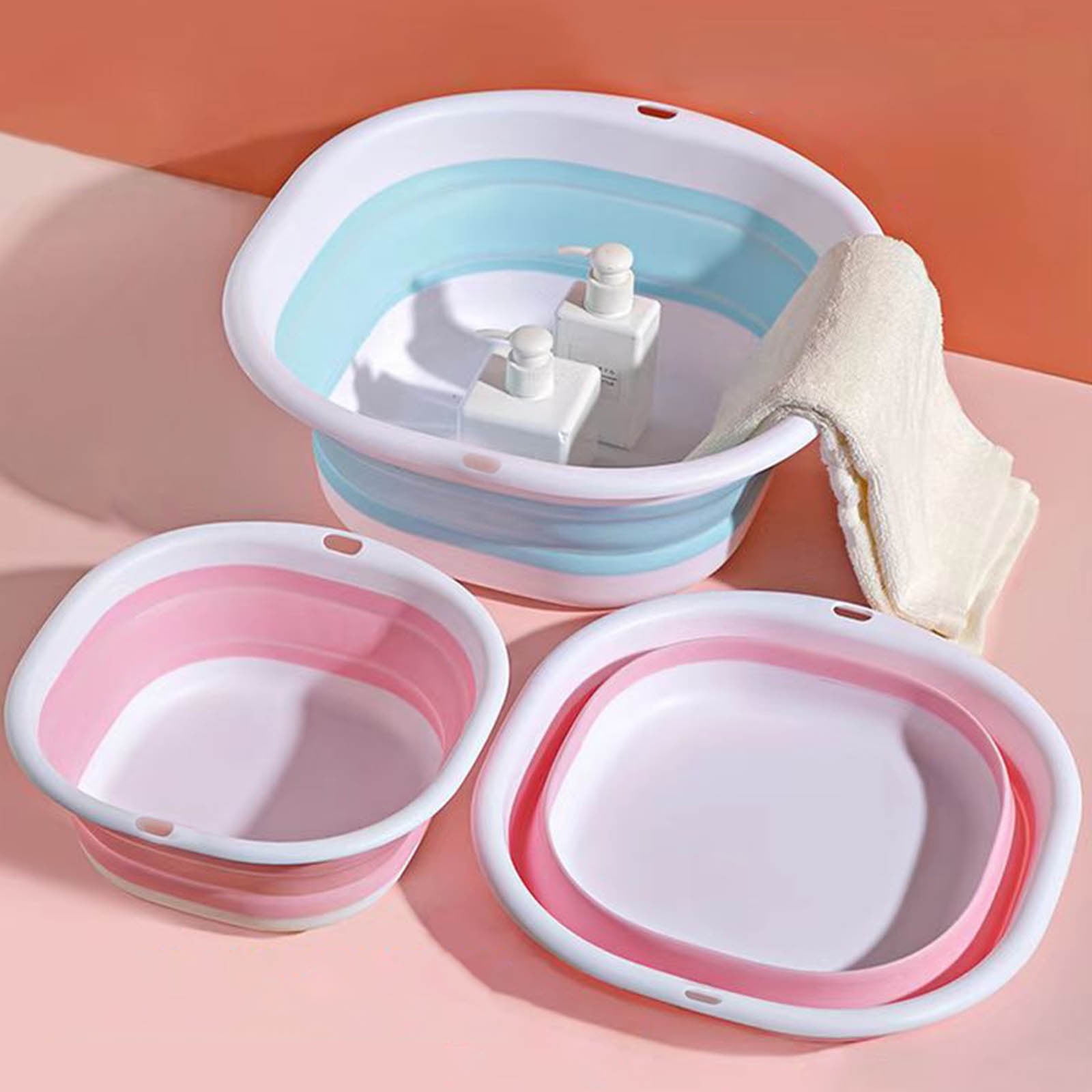 Simplmasygenix Collapsible Wash Basin Dish Tub Sink Basin Folding Dish ...