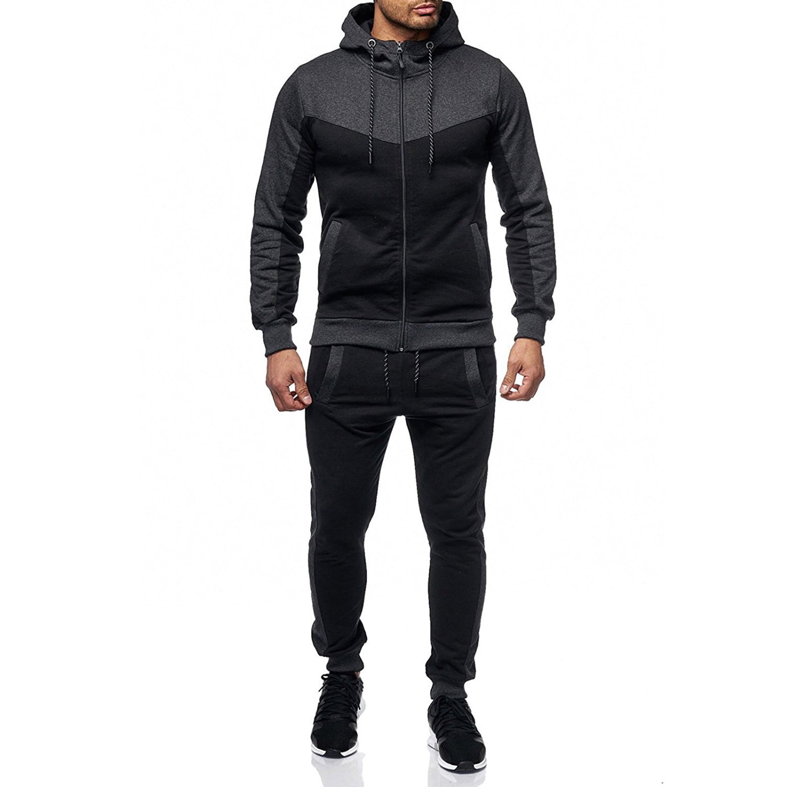 Simplmasygenix Mens Tracksuit 2 Piece Hoodie Sweatsuit Sets Athletic
