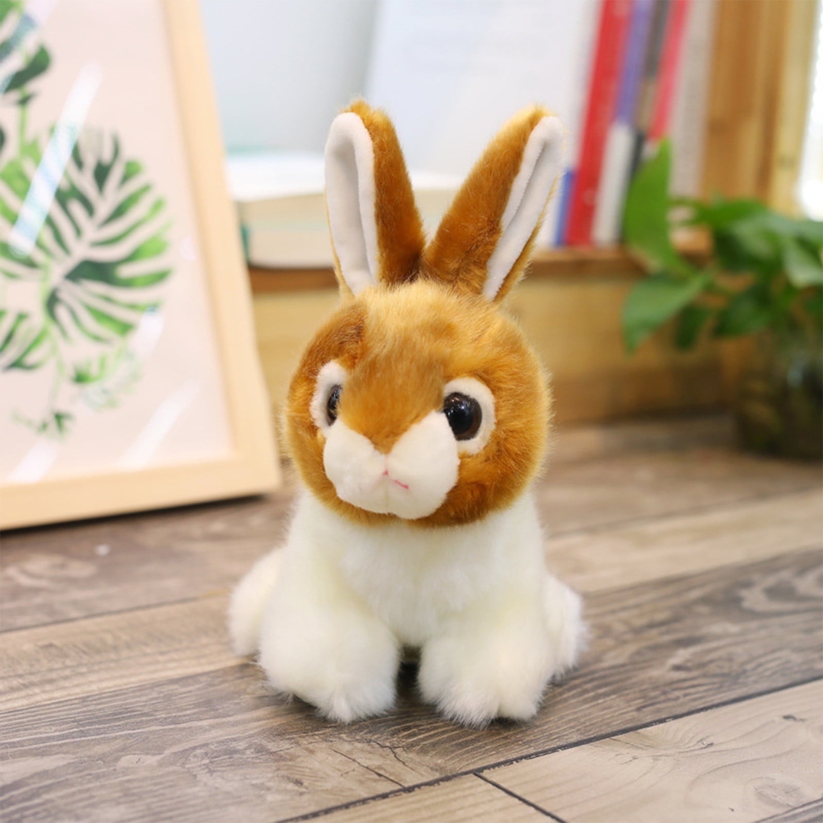 Simplmasygenix Mini Realistic Cute Plush Rabbits Simulation Rabbit Doll ...