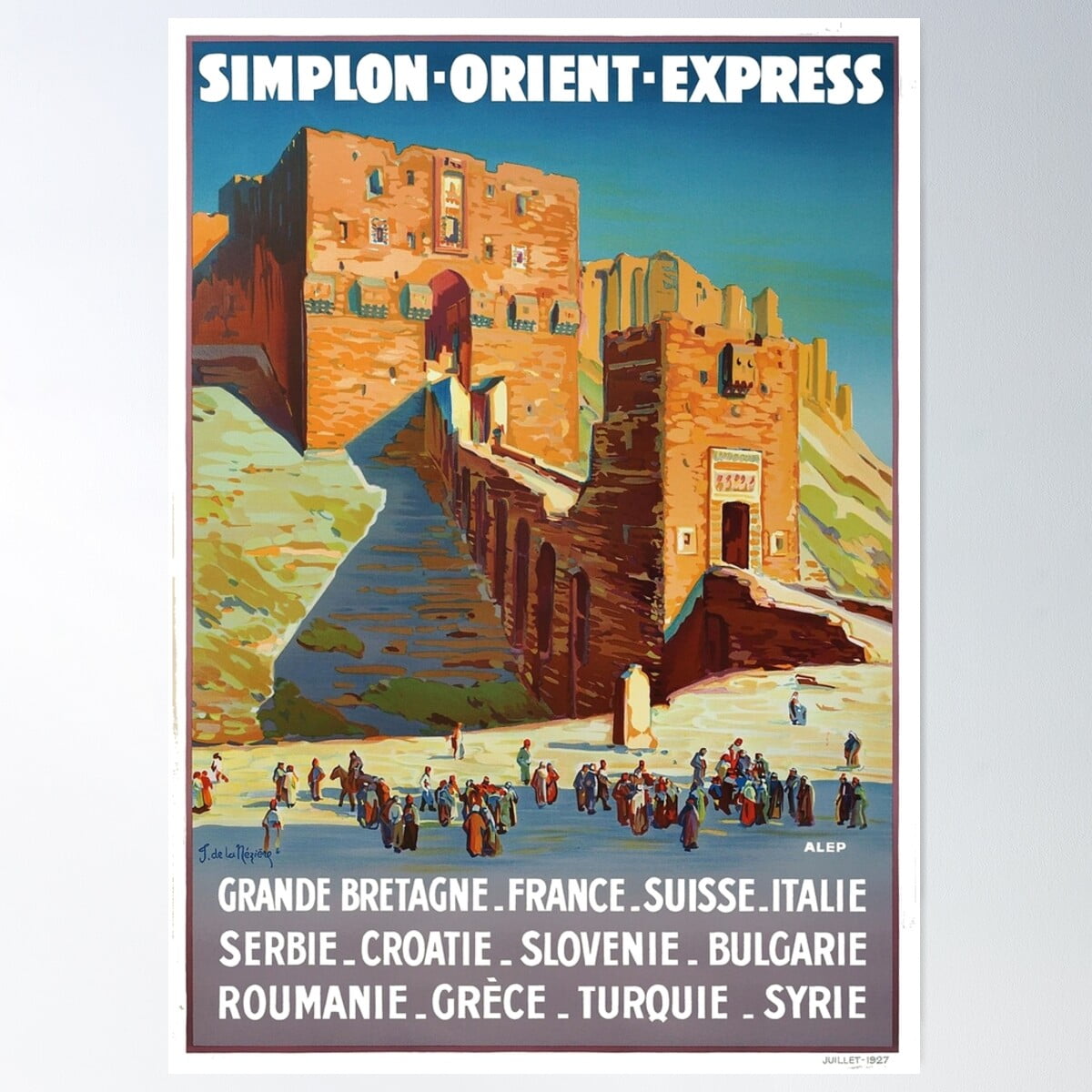 Simplon Orient Express : Vintage Europe Train Travel Advertising Print ...