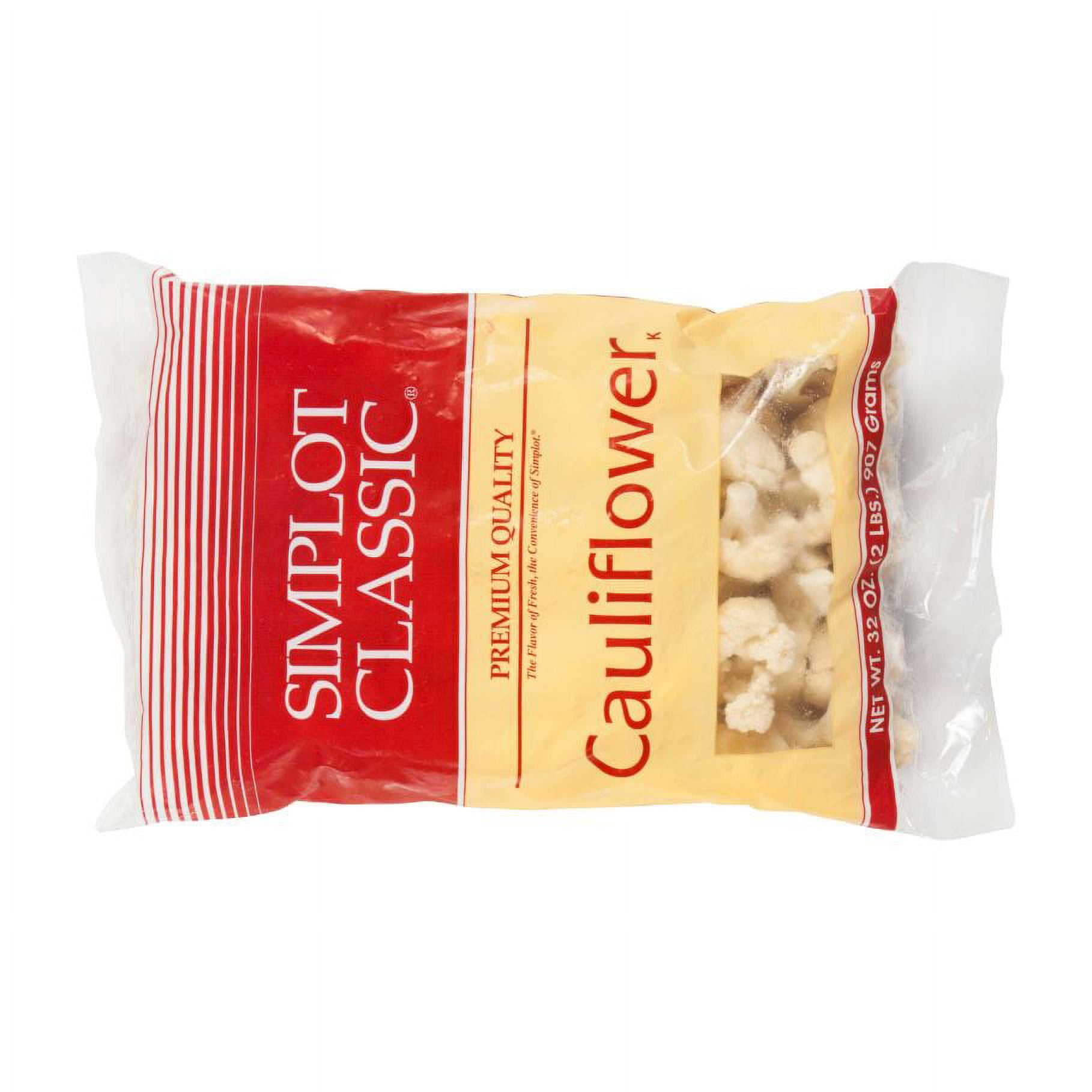 Simplot Cauliflower Florets - 32 oz. package, 12 packages per case ...
