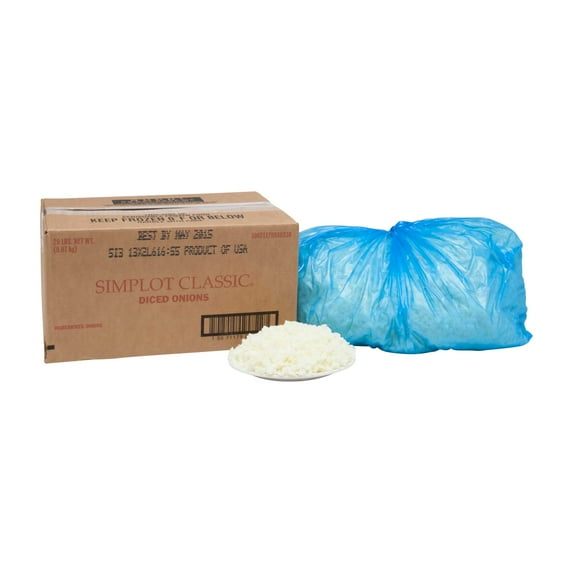 Simplot Classic Vegetables - Onion 3/8 Dices, 20 Pound -- 1 each ...
