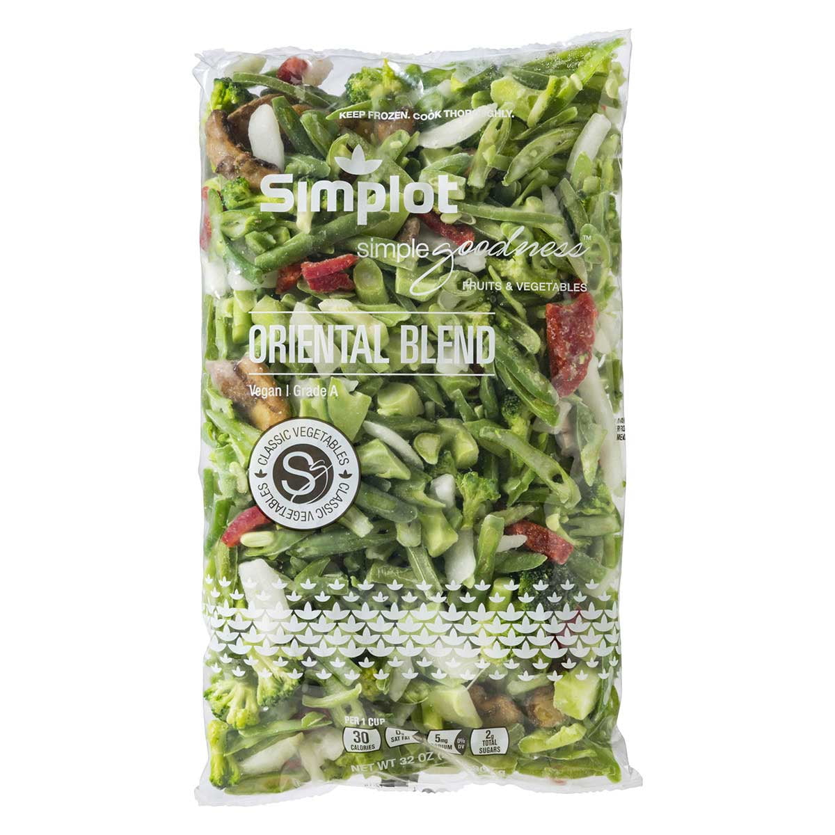 Simplot Oriental Vegetable Blend - 32 oz. package, 12 packages per case ...