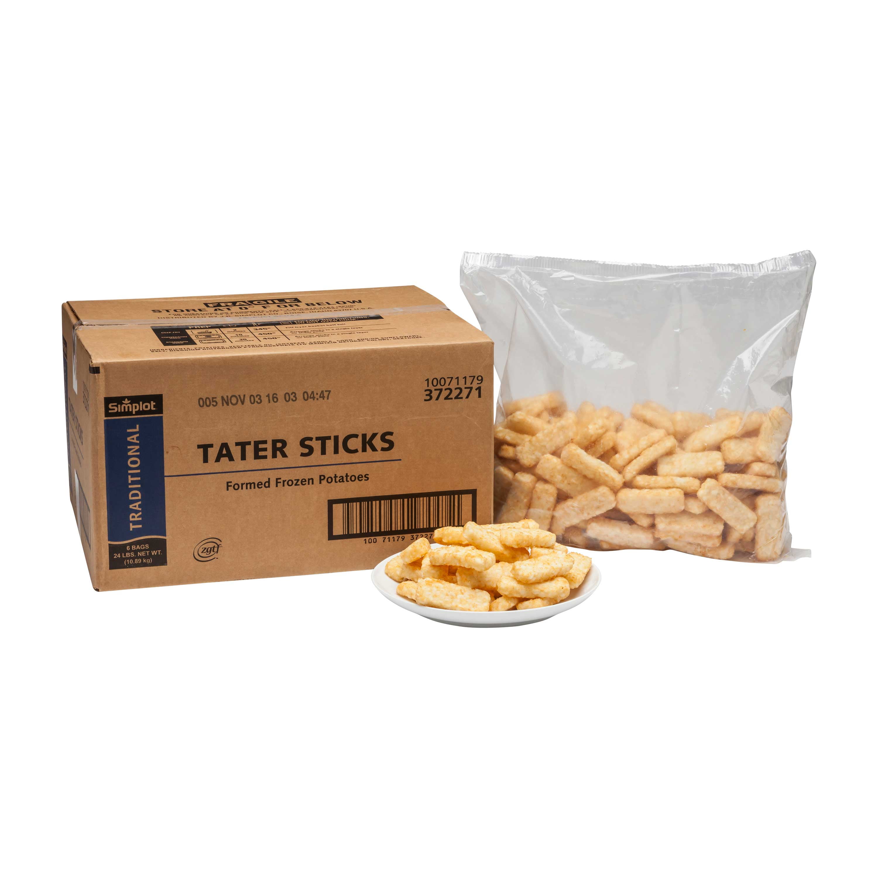 Simplot Tater Stick Potato French Fry, 4 Pound - 6 per case. - Walmart.com