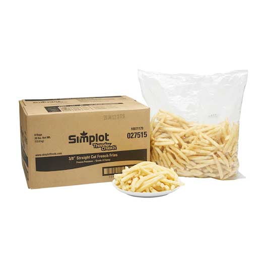 Simplot Thunder Crunch 3/8 Straight Cut Potato Fries, 5 Pound -- 6 per ...