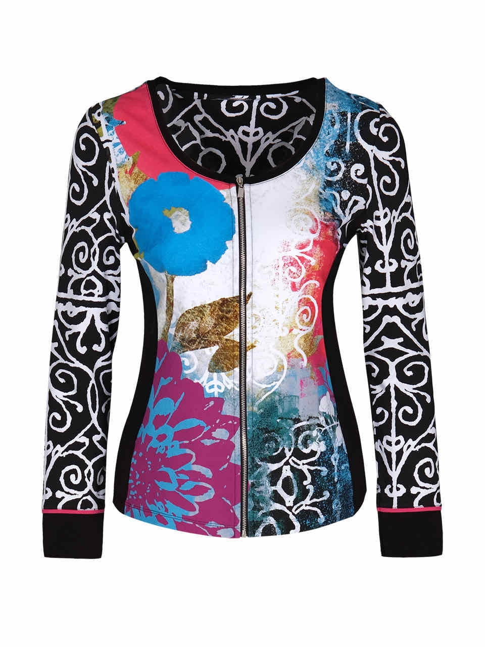 Simply Art Dolcezza: Bali 1 Redux Abstract Art Zip Up Jacket - Walmart.com