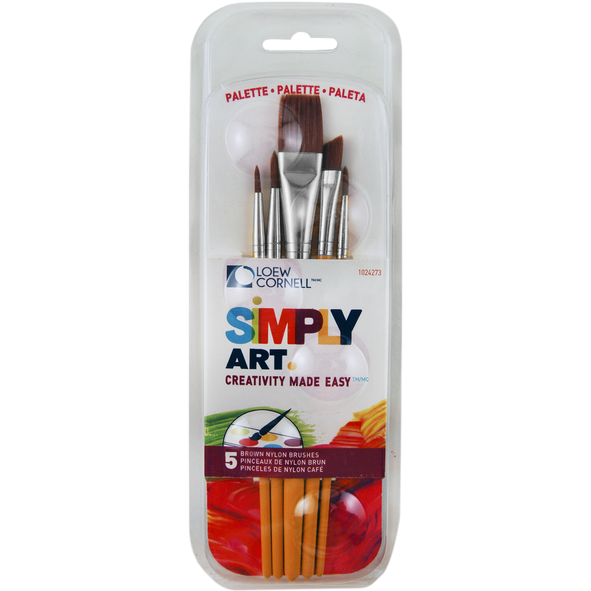Simply Art Paintbrush & Palette Pack 5/Pkg - Walmart.com