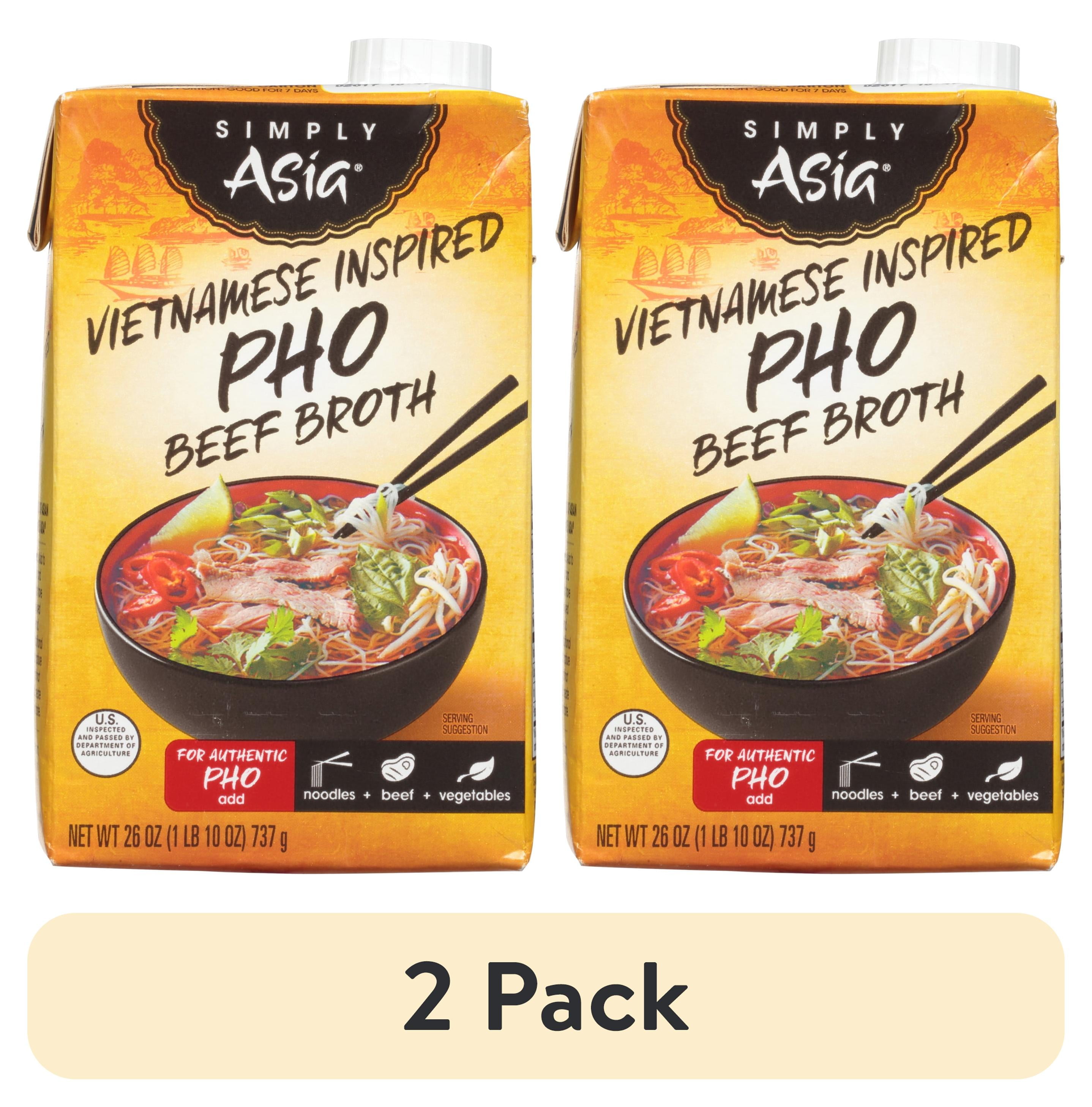 (2 pack) Simply Asia Gluten Free Vietnamese Inspired Pho Beef Broth, 26 ...