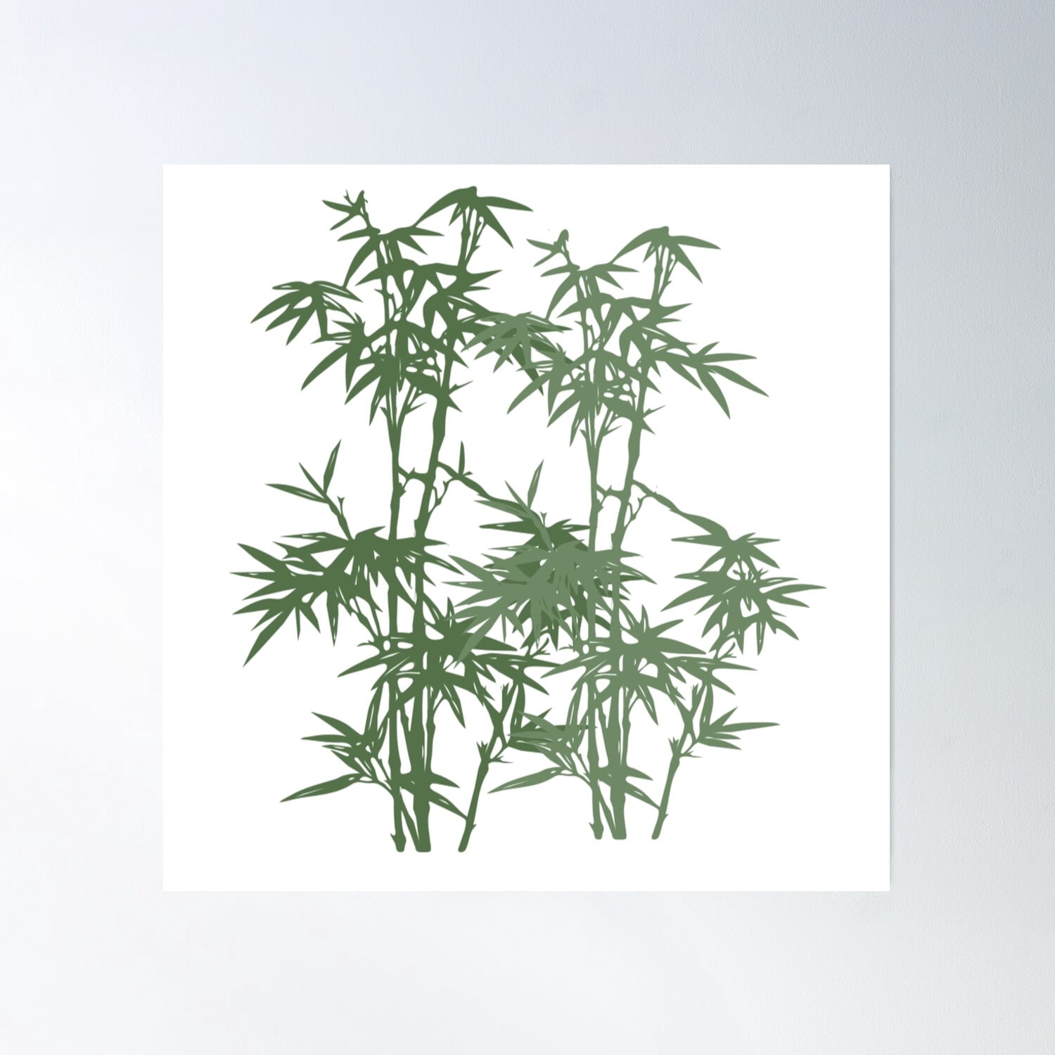 Simply Bamboo Poster Wall Art, Modern Wall Decor, 16x16 UNFRAMED ...