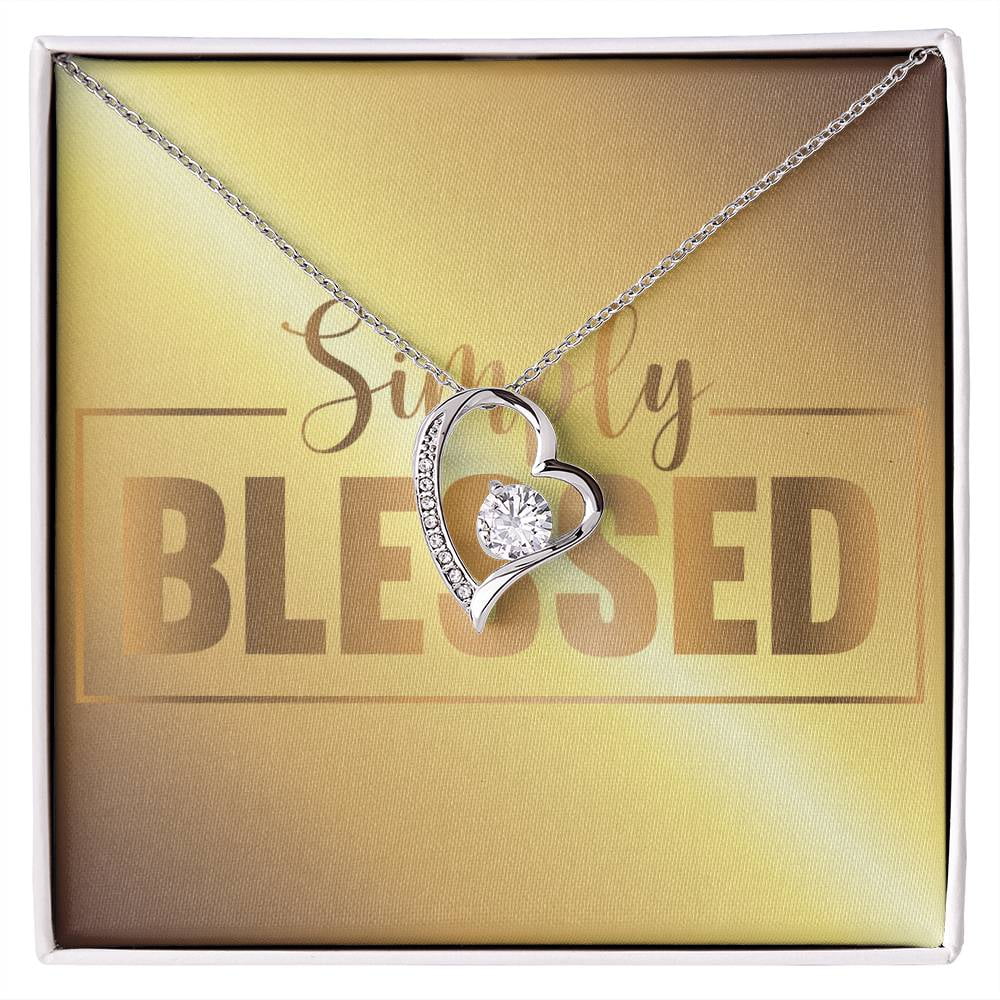Simply Blessed, Gift For Her - Forever Love Necklace - 14k White Gold ...