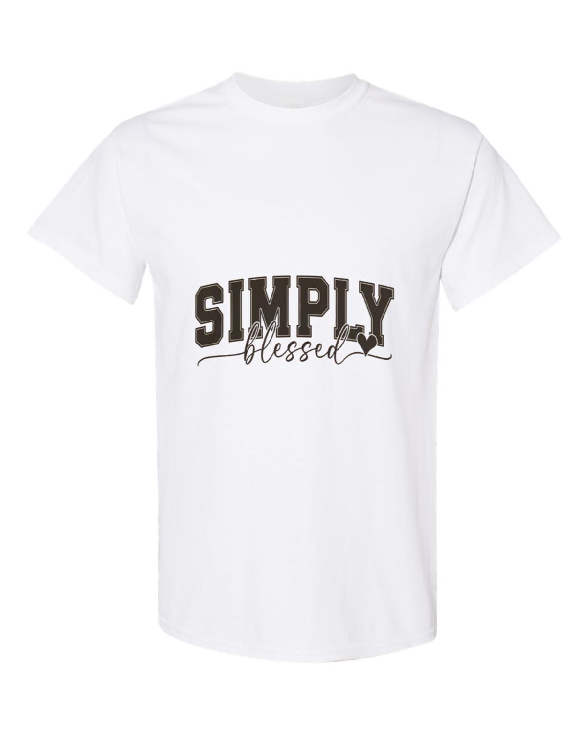 Simply Blessed T-Shirt Faith-Inspired Simple Christian Graphic for ...