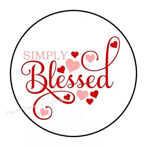 Simply Blessed Valentines Day Sticker Favors Envelope Seals Labels ...