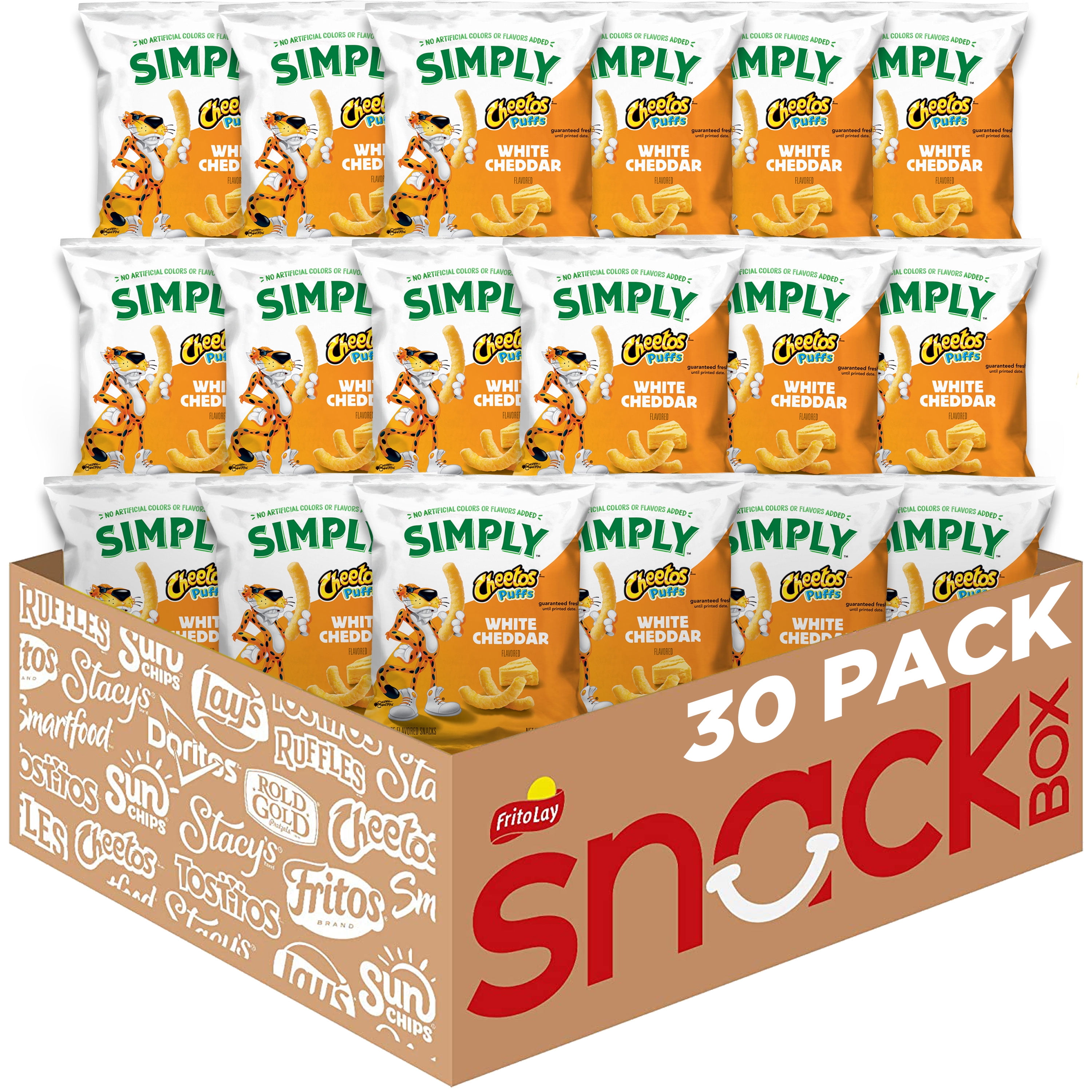 Free Shipping! SIMPLY Cheetos White Cheddar Puffs Baked Snacks, 0.875 ...