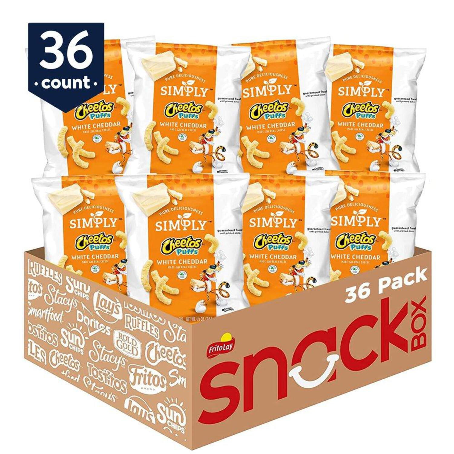 Simply Cheetos Puffs White Cheddar Cheese Flavored Snacks, 0.875 Oz ...