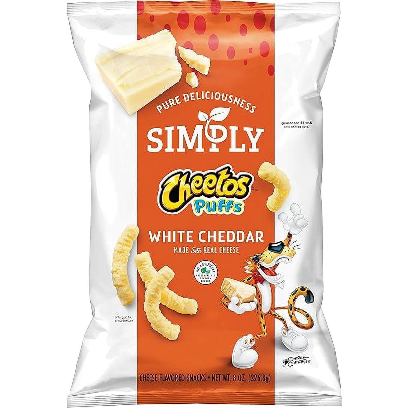 Simply Cheetos Puffs White Cheddar Cheese Flavored Snacks, 8 Ounce ...