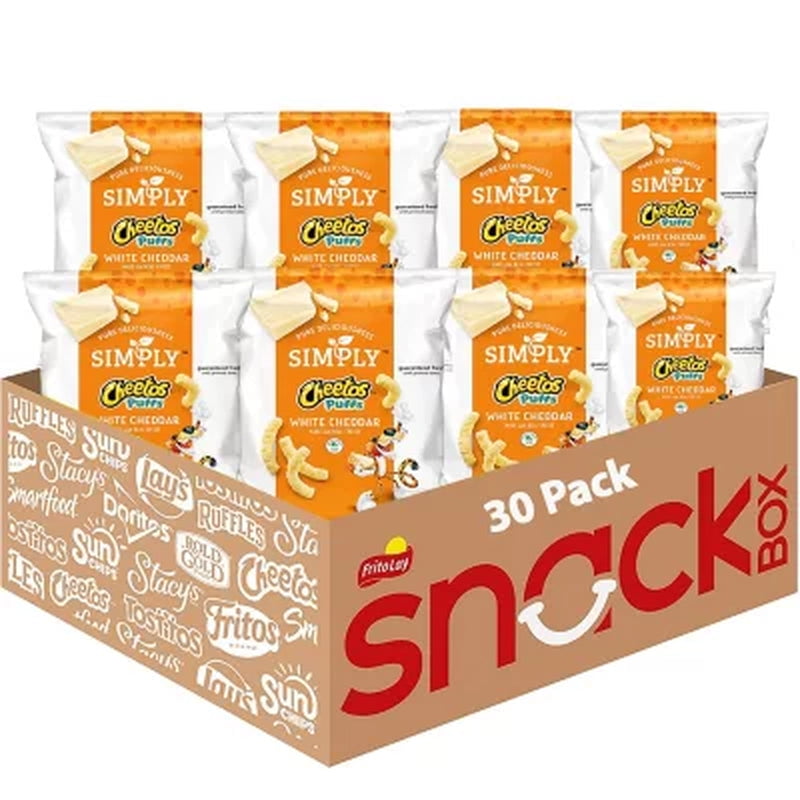 Simply Cheetos White Cheddar Puffs, 0.87 Oz., 30 Pk. - Walmart.com
