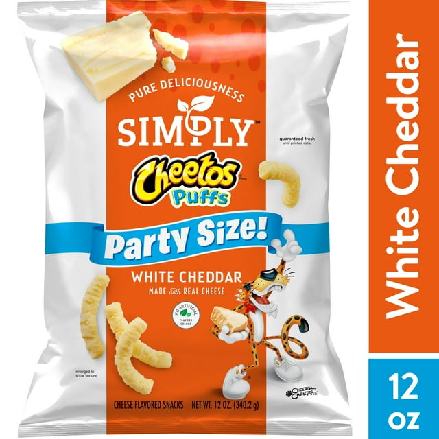 Simply Cheetos White Cheddar Puffs, Party Size, 12 oz - Walmart.com