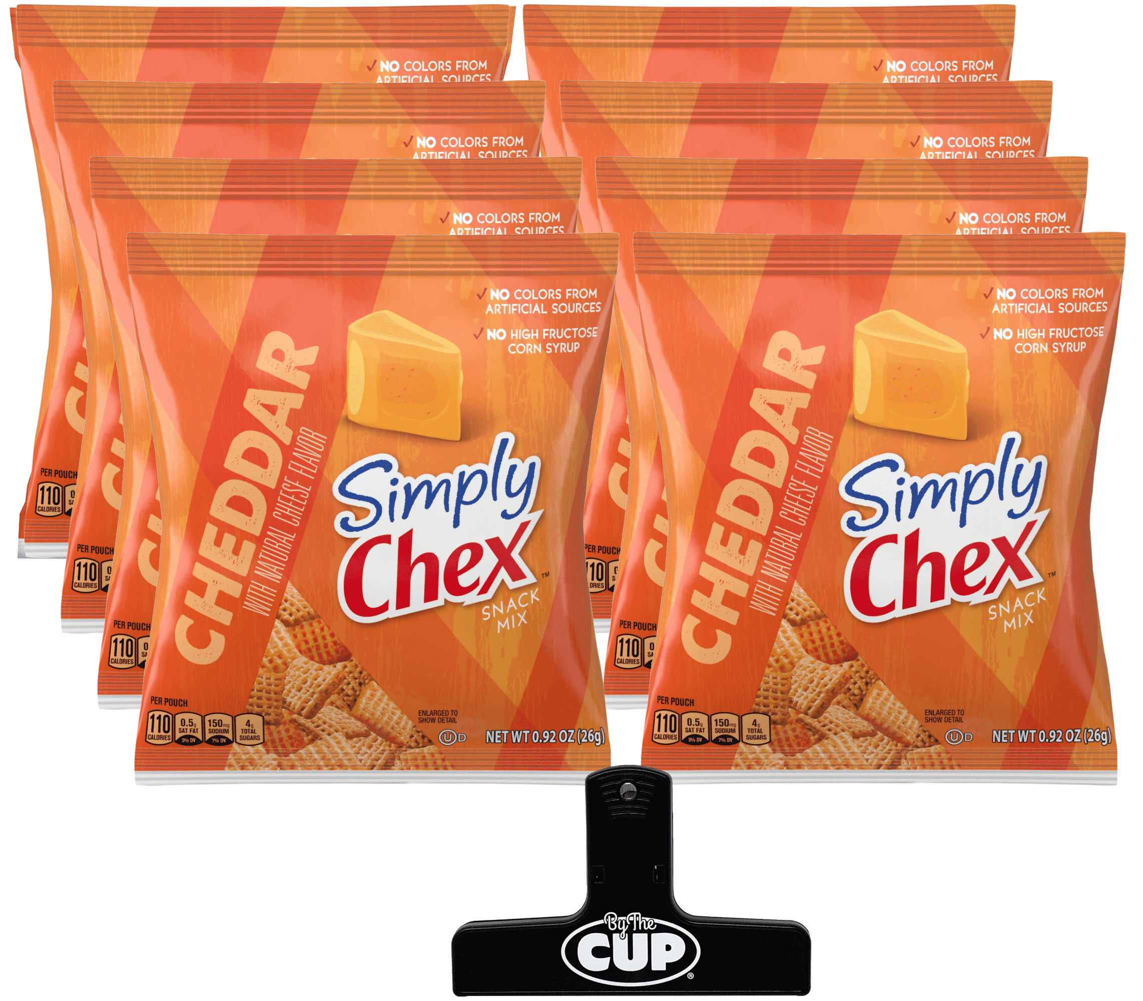 Simply Chex Snack Mix, Cheddar, 0.92 oz Whole Wheat (Pack of 8) with By ...