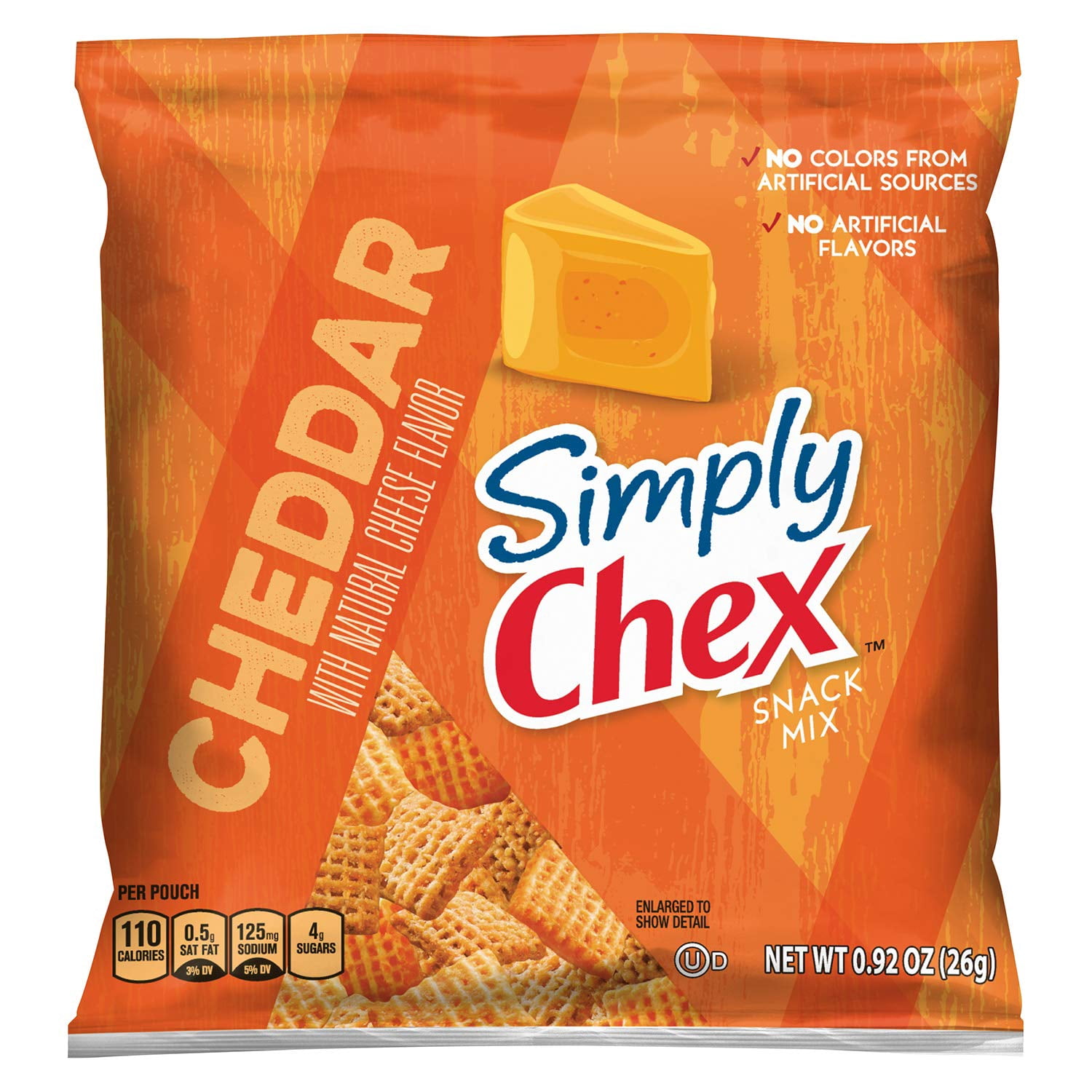 Simply Chex Snack Mix, SAF21 Cheddar, 0.92 Ounce (Pack of 60) - Walmart.com