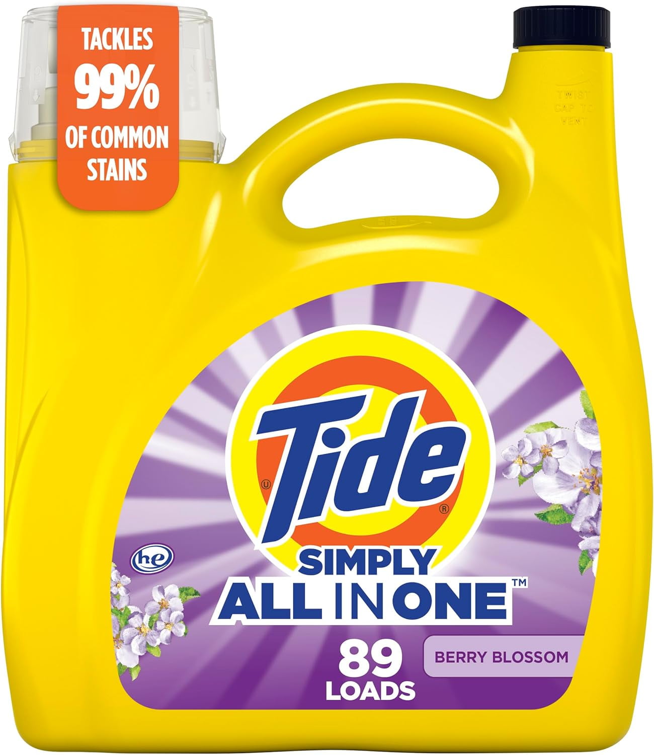 Simply Clean & Fresh Liquid Laundry Detergent, Berry Blossom Scent, 89 ...