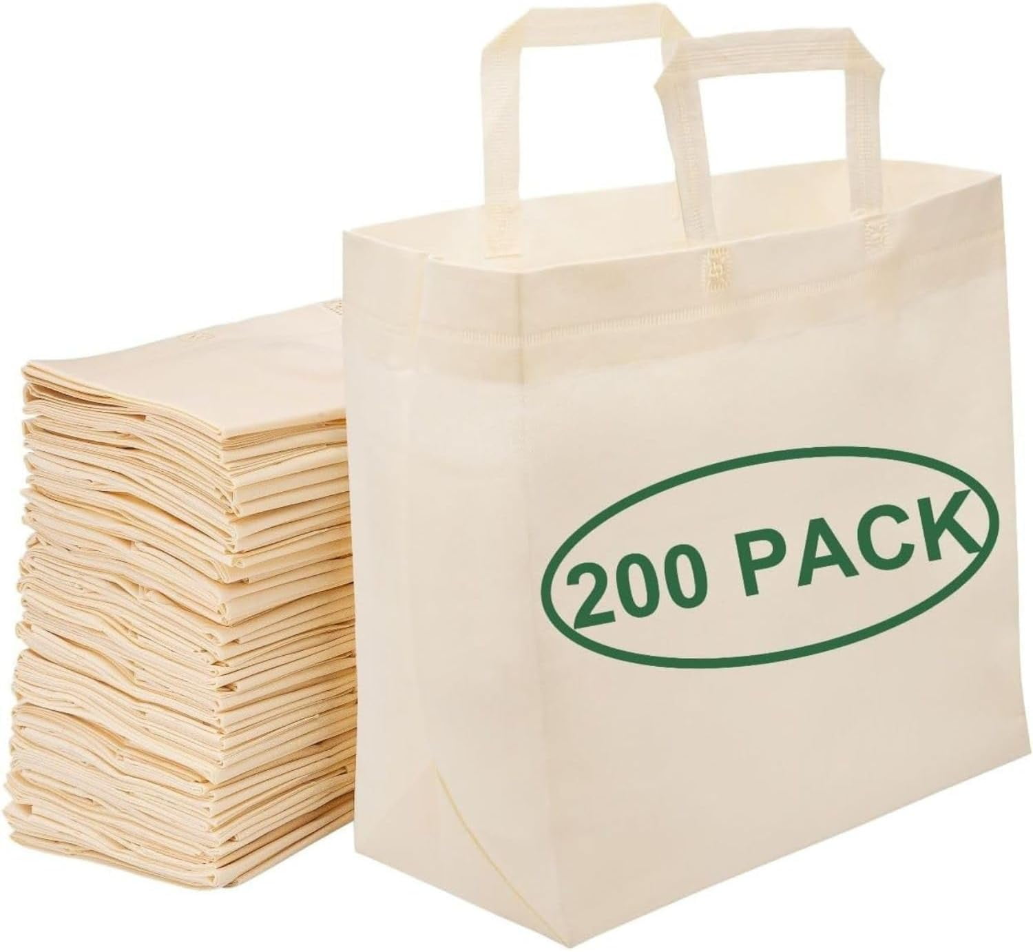 Simply Cool 200 Pack Medium Reusable Eco-Friendly Large Grocery Shopping Bags 12.6"x6.3"x11.8 ...