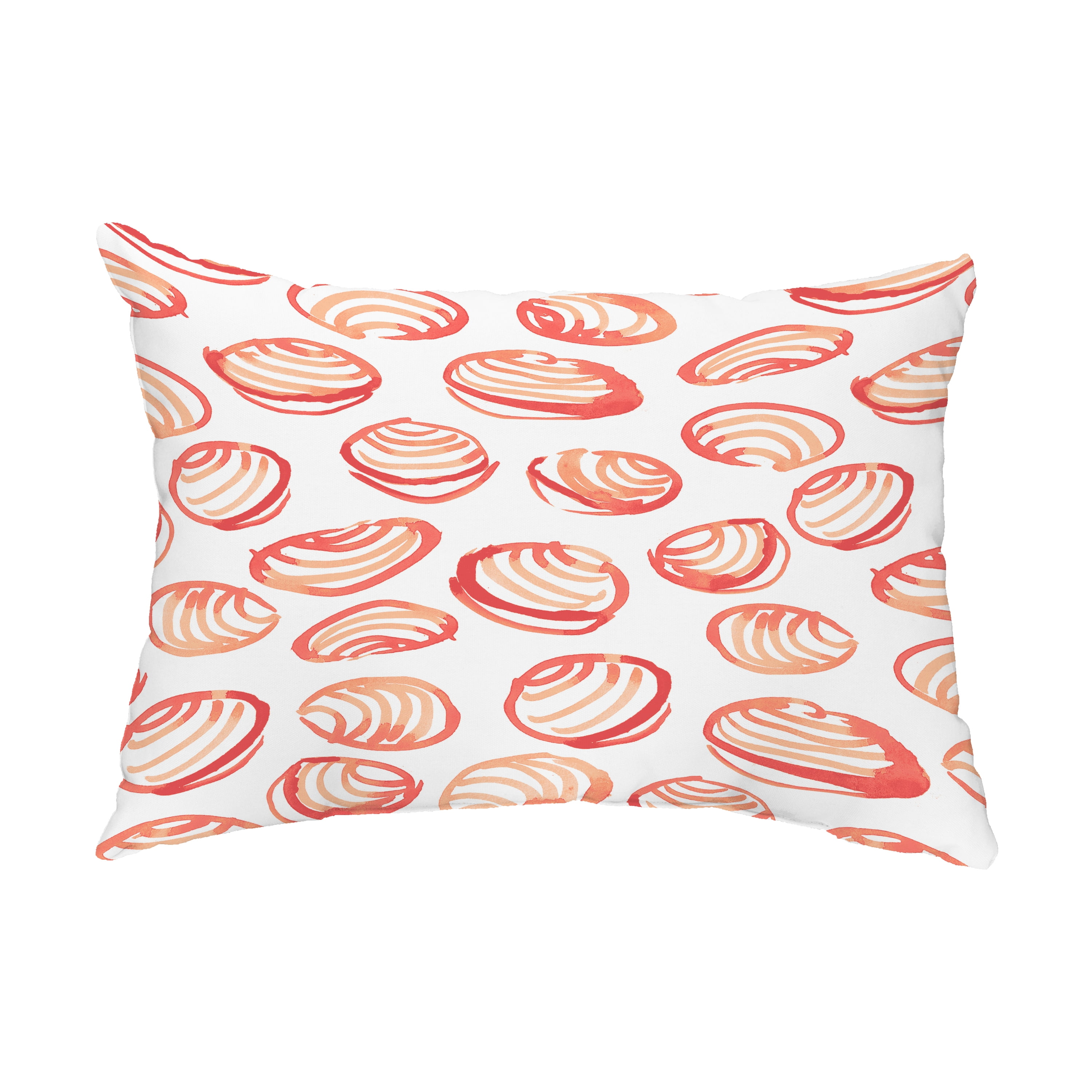Simply Daisy, 14" x 20" Clams Coral Decorative Coastal Outdoor Throw ...