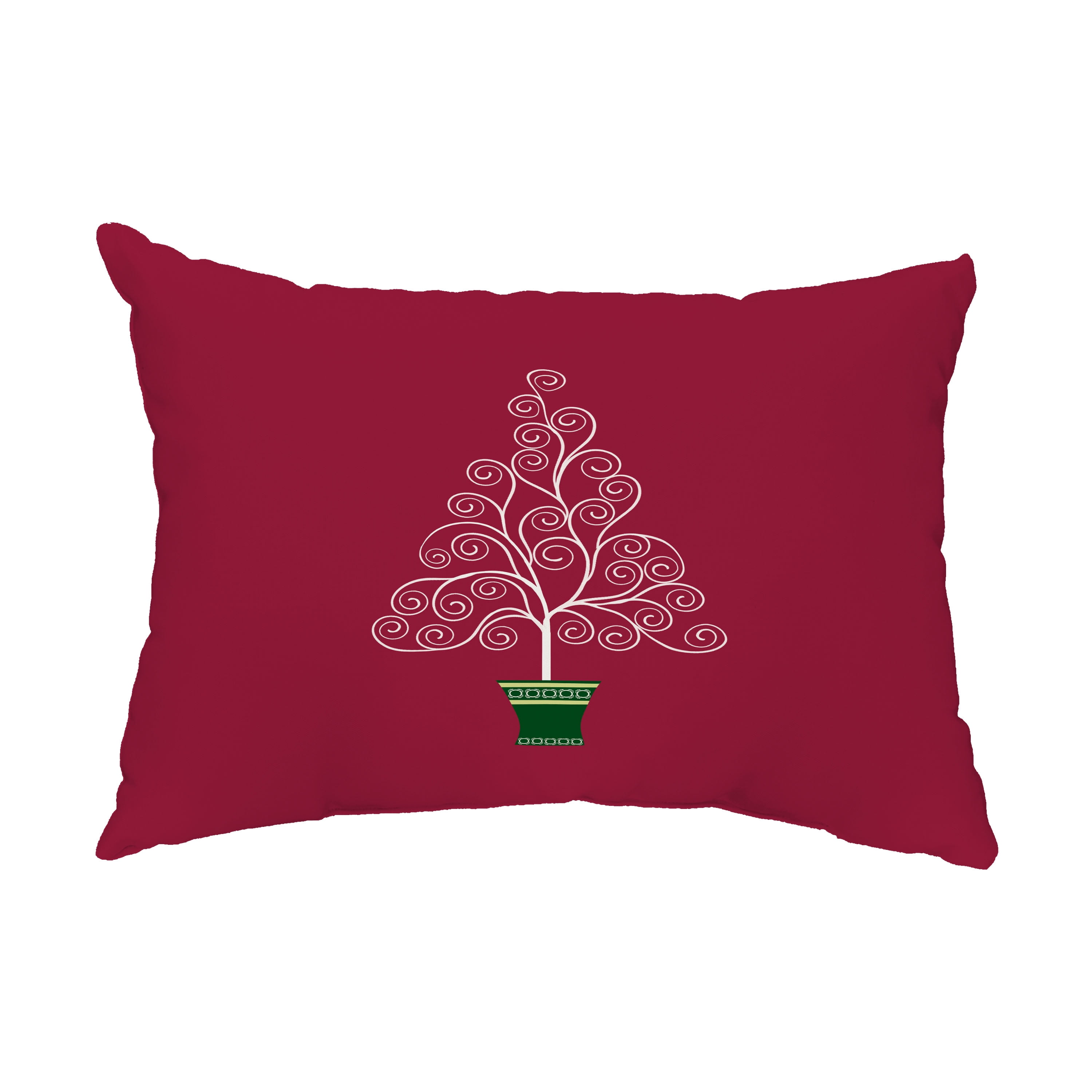 Simply Daisy, 14" x 20" Filigree Tree Red Decorative Christmas Outdoor ...