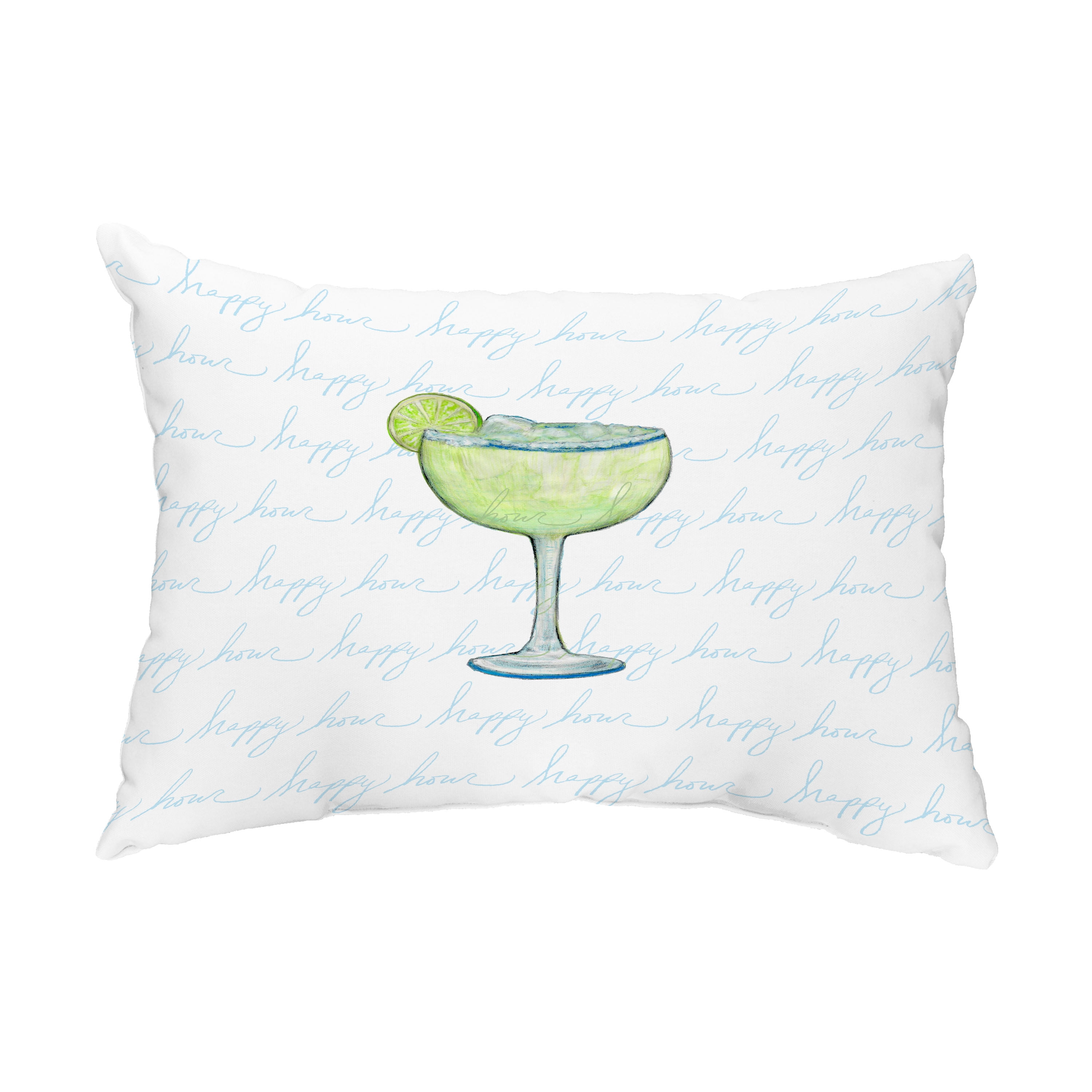 Simply Daisy, 14" x 20" Margarita Text Fade Happy Hour Pale Blue ...