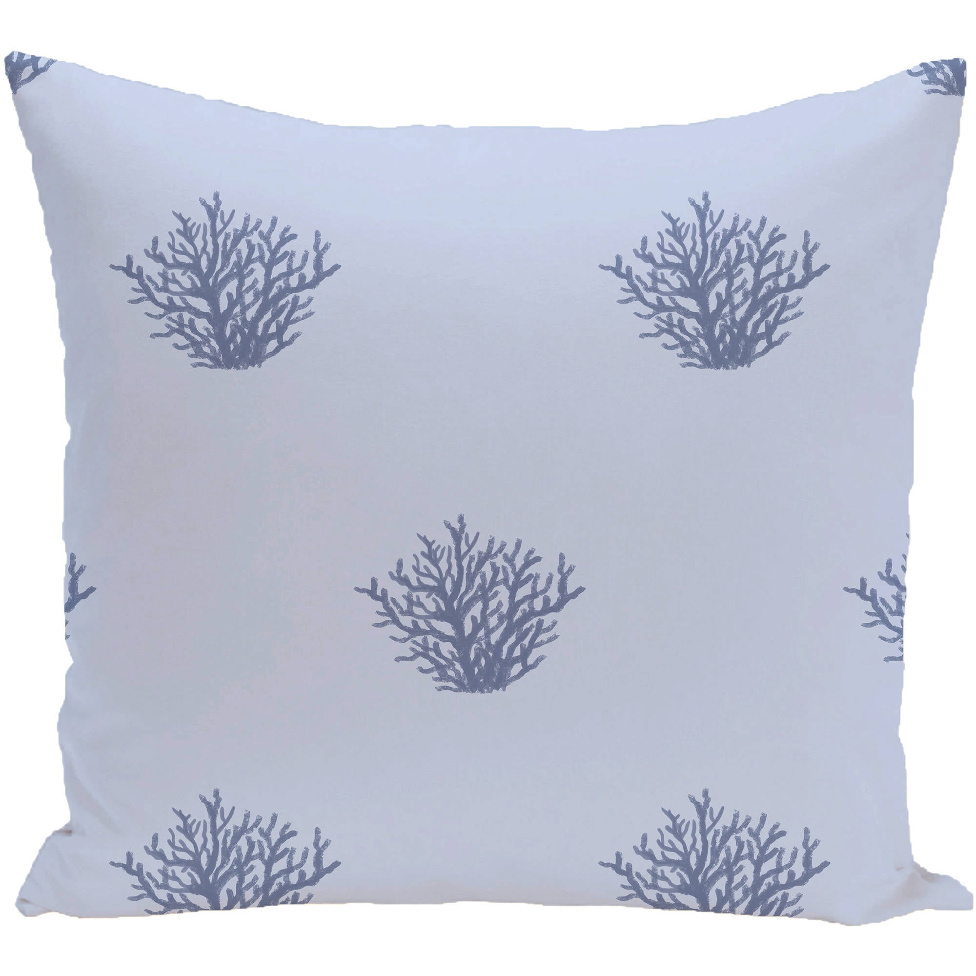 Simply Daisy 16" x 16" Coral Corral Coastal Print Outdoor Pillow ...