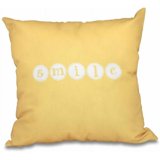 Simply Daisy 16" x 16" Smile Word Print Pillow, Yellow - Walmart.com