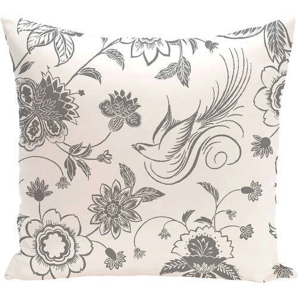 Simply Daisy 16" x 16" Traditional Bird Floral Floral Print Pillow ...