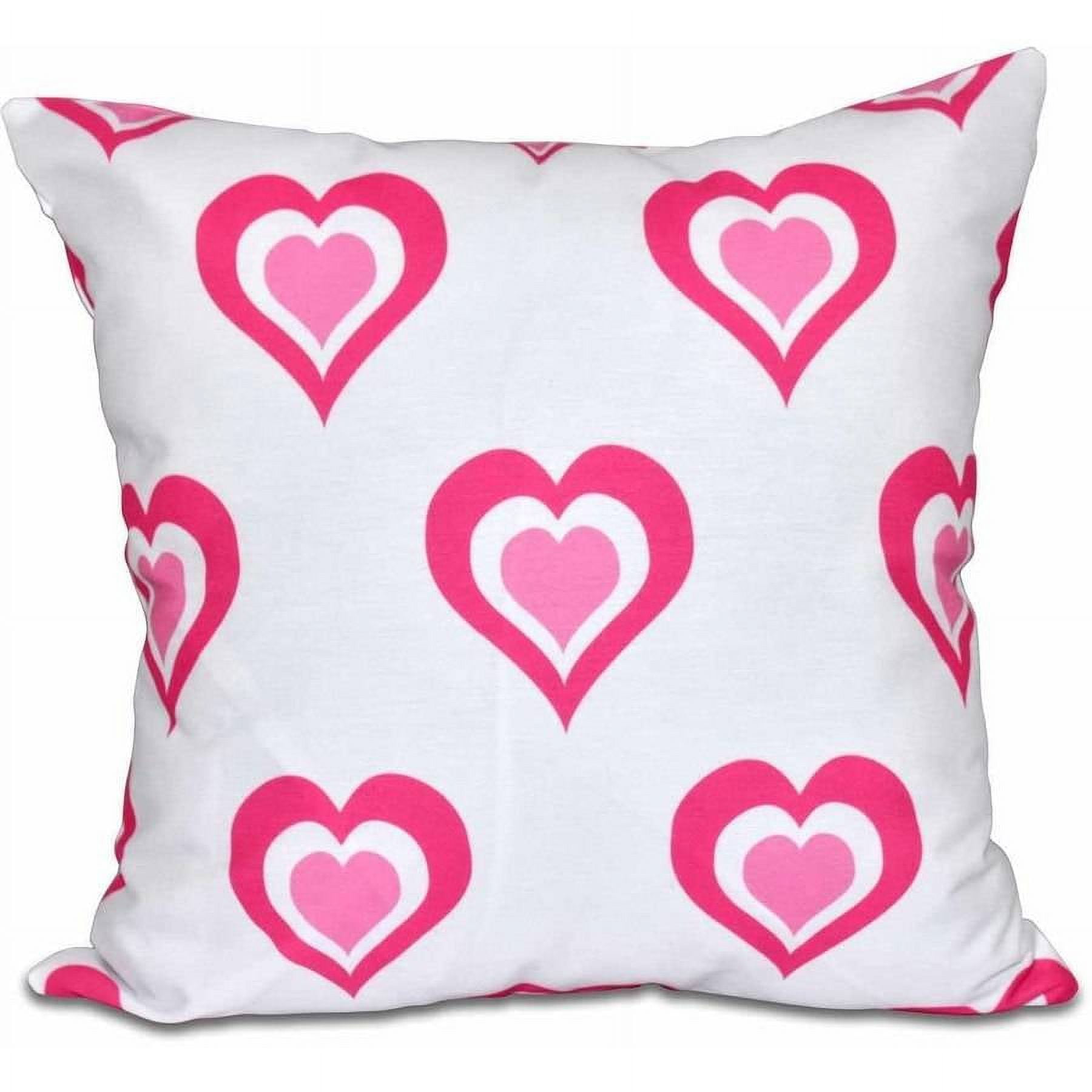 Simply Daisy 16" x 16" Valentine Print Pillow, Pink - Walmart.com