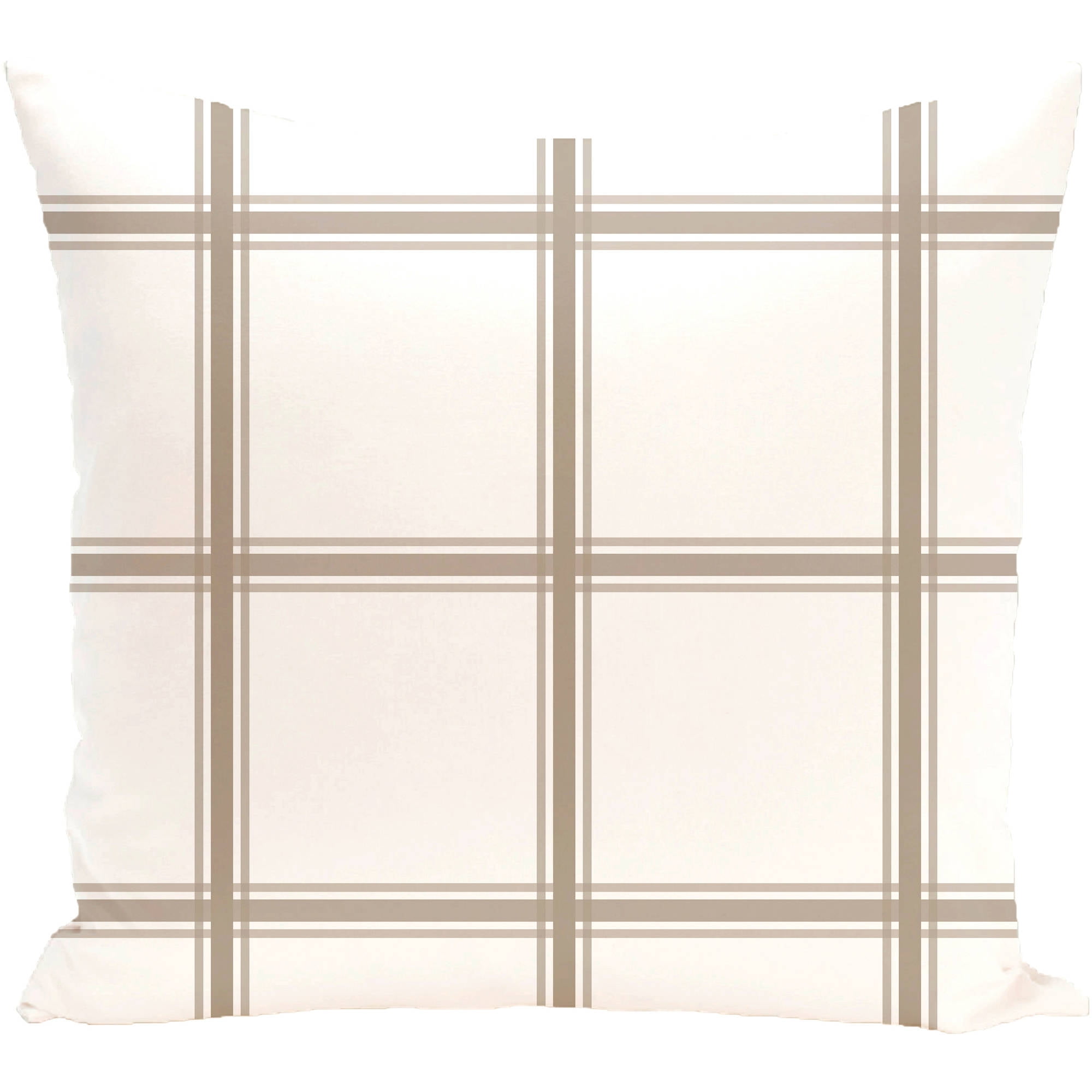 Simply Daisy 16" x 16" Windowpane Plaid Geometric Print Outdoor Pillow ...