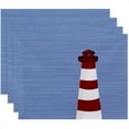 Simply Daisy 18" x 14" Light House Geometric Print Placemats, Set of 4 ...
