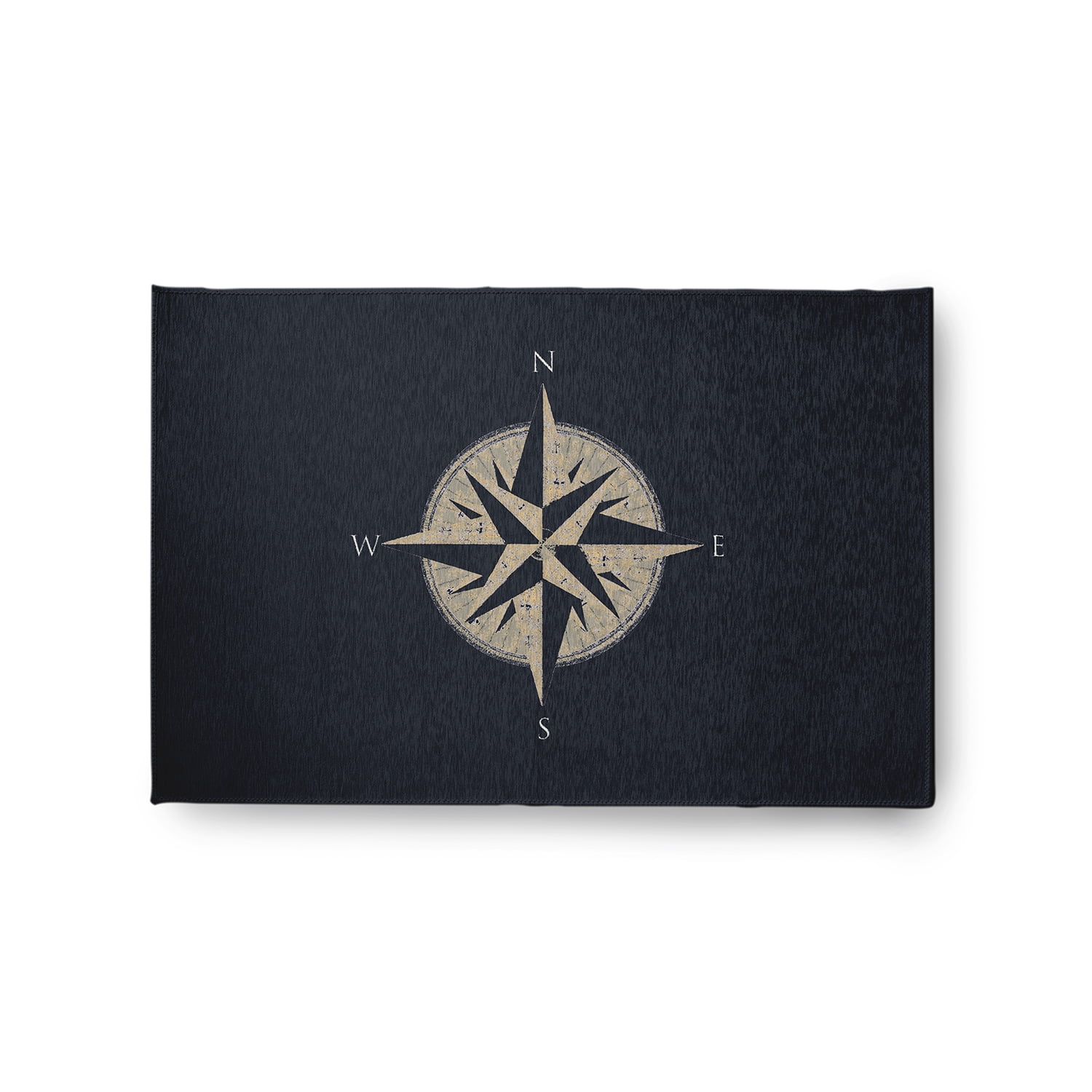 Simply Daisy 2' x 3' Shark Blue Compass Rug Nautical Coastal Decor ...