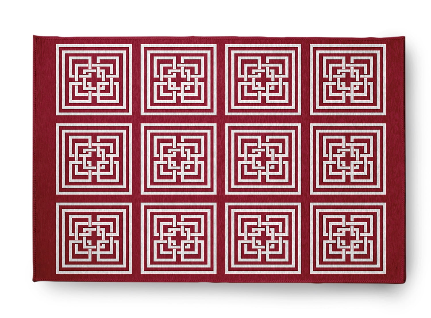 Simply Daisy 2' x 3' Sporty Red Greek New Key Rug - Walmart.com