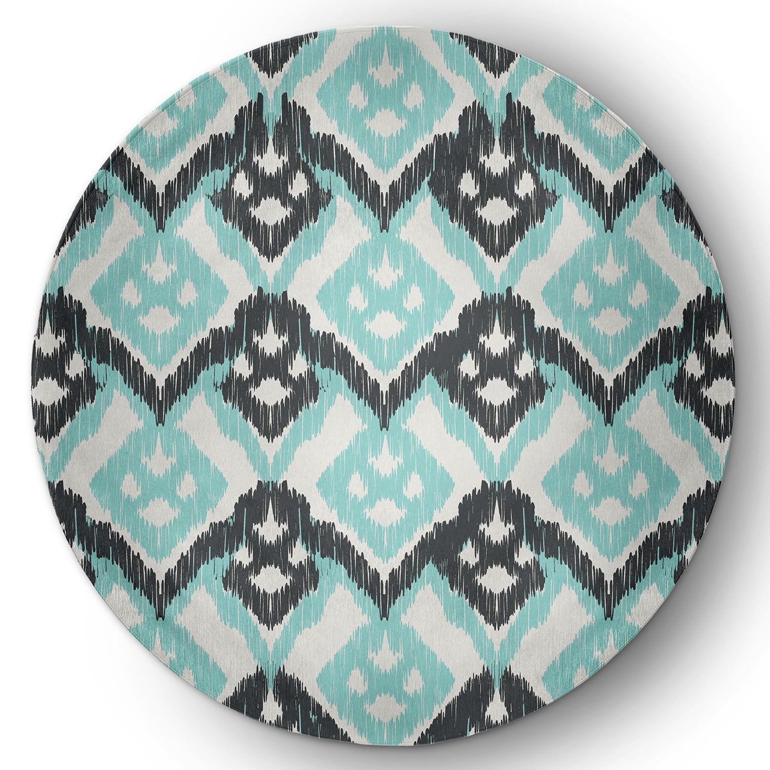 Simply Daisy 5' Round Pepper Hipster Spring Chenille Indoor/Outdoor Rug ...